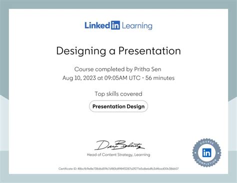 Pritha Sen On Linkedin Certificate Of Completion