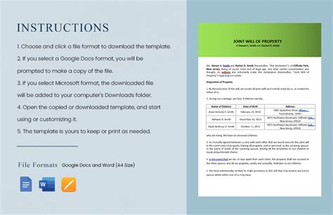 Sample Joint Will In Community Of Property Template In Word Google Docs Download Template Net