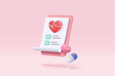 건강 의약품에 대한 체크리스트가 있는 3d 응급 처치 의학 응급 처치 및 건강 관리의 만화 최소한 응급 처치의 의료 상징입니다 3d 약국 마약 아이콘 벡터 렌더링 그림 3