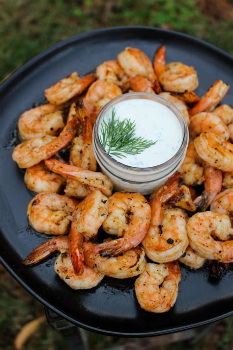 Grilled Buffalo Shrimp With Zesty Ranch Recipe Seafood Recipes
