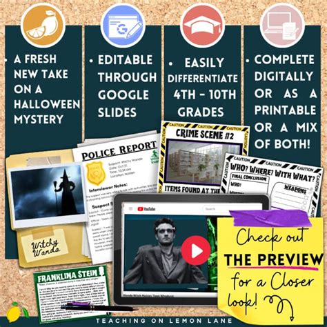 No Prep Halloween Ela Digital Mystery Escape Room Class Party Games