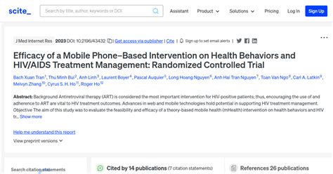 Efficacy Of A Mobile Phonebased Intervention On Health Behaviors And Hivaids Treatment