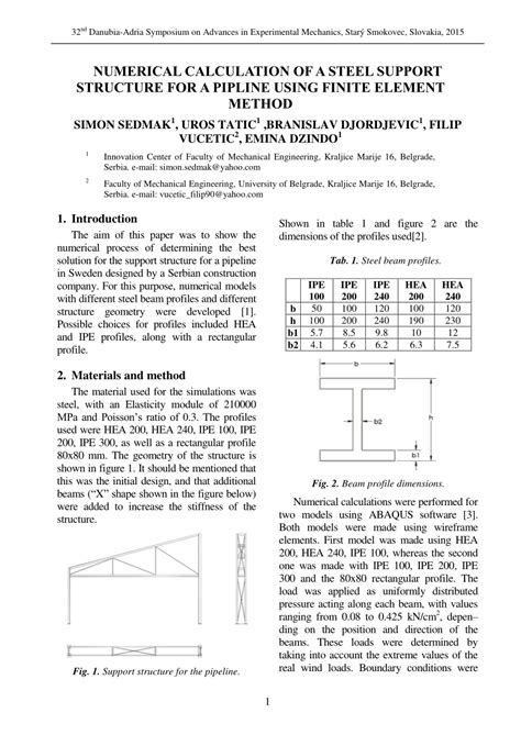 PDF NUMERICAL CALCULATION OF A STEEL SUPPORT STRUCTURE FOR A PIPLINE