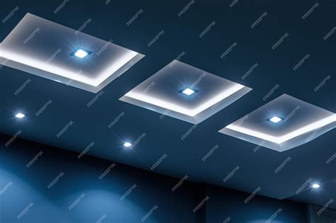 Recessed Ceiling Lights Providing Soft Diffused Glow For Modern Interiors Premium Ai Generated