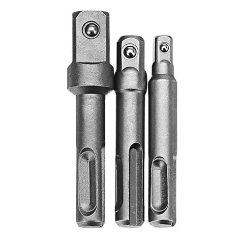 3pcs For Sds Plus Shank Socket Driver Adapter Power Drill Bit Chuck Extensionadapter