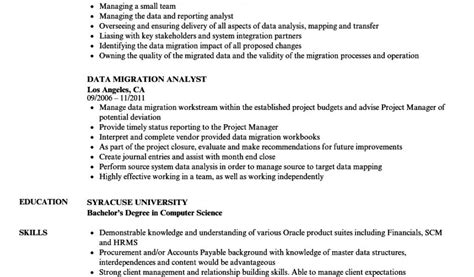 Data Migration Resume Sample Data Migration Resume Samples Velvet Jobs Williamson