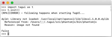 Set Up Tagui Python On Mac