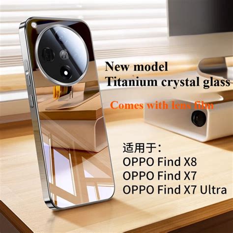 For Oppo Find X8pro Case New Simple Ice Crystal Glass Back Cover For