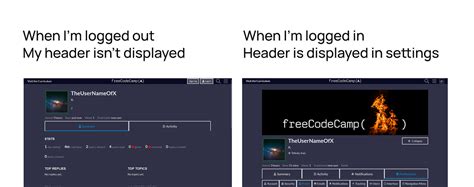 My Profile Header Isnt Displayed Freecodecamp Forum Account The Freecodecamp Forum