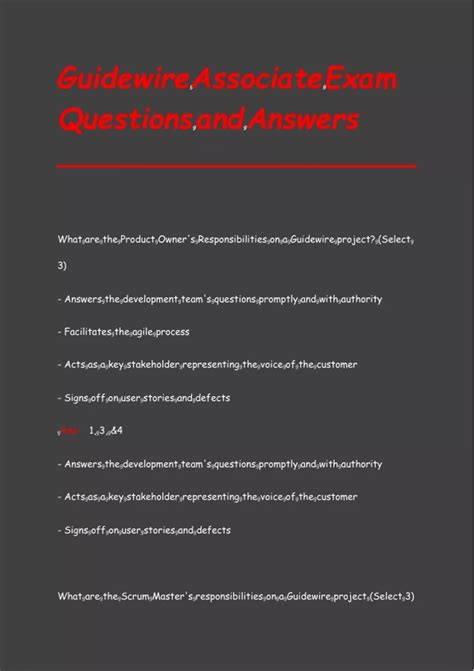 Guidewire Associate Exam 2025 With 300 Prep Questions And Correct Answers Guidewire Developer