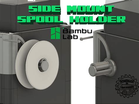 Side Mount Spool Holder Bambu Labs X1 Carbon P1s By Ducaapple