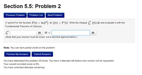 Solved Point For The Function F T Ln T Let Chegg Com