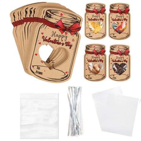 발렌타인 데이 병 모양 인사말 카드 휴일 선물 교환 카드 어린이 파티 호의 메시지 카드 사양 24pcs Set