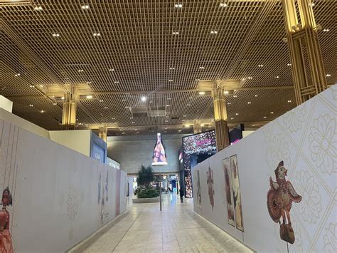 Terminal 2 Of Bengaluru International Airport Lot Of Wooden Like