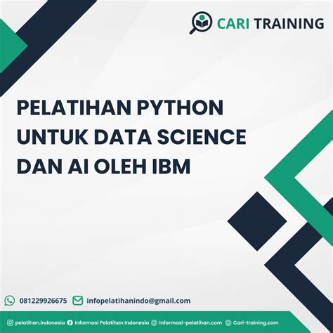 Pelatihan Python Untuk Data Science Dan Ai Oleh Ibm Pusat Informasi