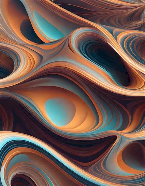 Premium Photo Dynamic Swirl Of Abstract Shapes Generative Ai