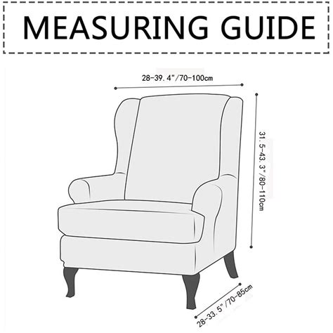 Badu Bg Калъфка за стол с геометрично крило Разтеглив спандекс Калъфки за фотьойли с висока