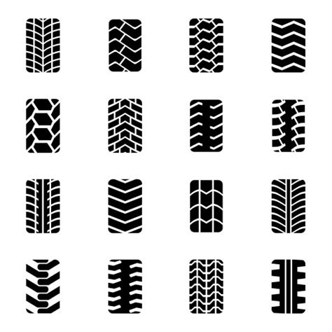 Tire Tread Patterns Royalty Free Vector Image VectorStock