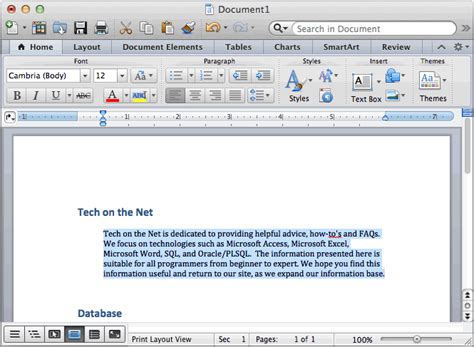 Tutorial Archive MS Word Indent Text In Word 2007 For Mac
