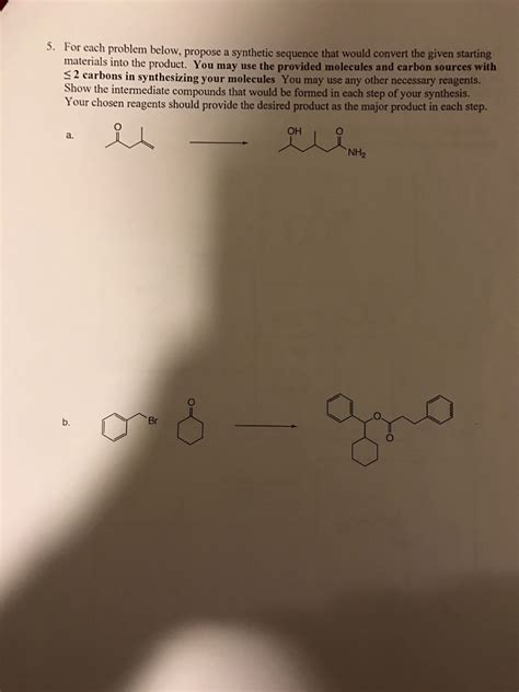 Solved For Each Problem Below Propose A Synthetic Sequence