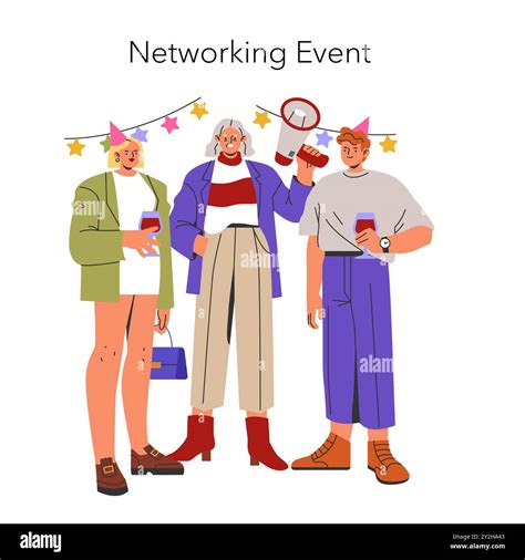 Networking Event Concept Professionals Mingling And Communicating At A Casual Gathering Social