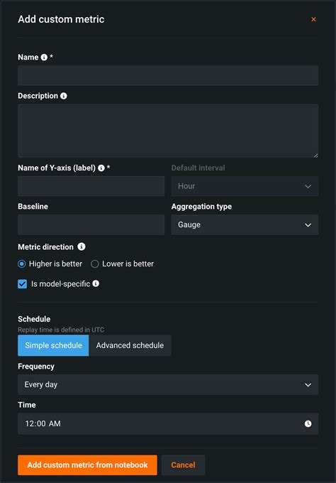 Custom Metrics Tab Datarobot Docs