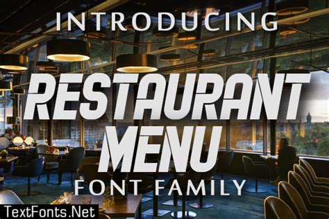 restaurant menu font