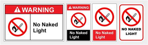 No Naked Light Safety Sign Vector Eps Vector Art At Vecteezy