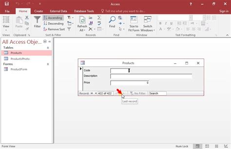 use the open form to enter a new record with the following values code 888771 description