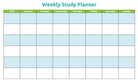 Study Schedule Template Free Templates Schedule Templates
