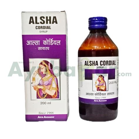 Arya Aushadhi Alsha Cordial Syrup Useful For Female Wellness Ayubazar