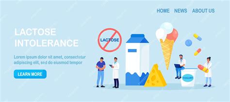 Premium Vector Lactose Intolerance Dairy Products Intolerant Doctor
