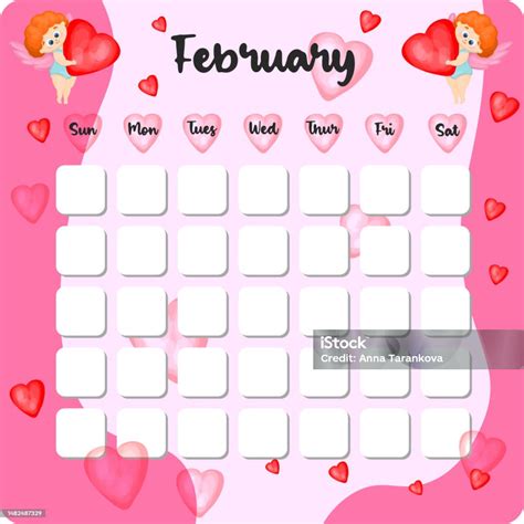2월 월간 플래너 주간 플래너 습관 추적기 템플릿 및 예시 의제 일정 플래너 체크리스트 불렛 저널 노트북 및 기타 문구류에 대한 템플릿입니다 발렌타인 데이 테마 2월에 대한