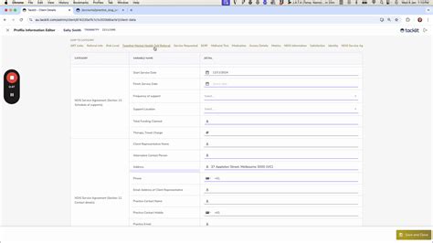 Client Data Field Edit Mode Tacklit Care Delivery Platform