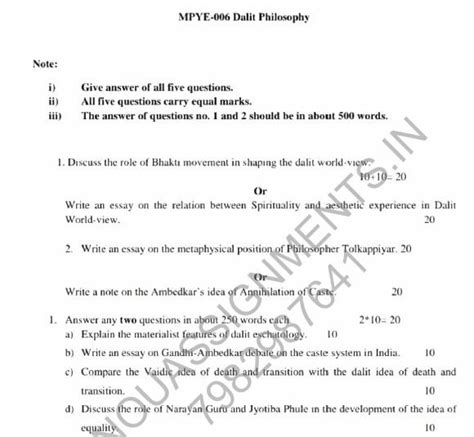Ignou Mpye 06 Solved Assignment 2022 23 English Medium