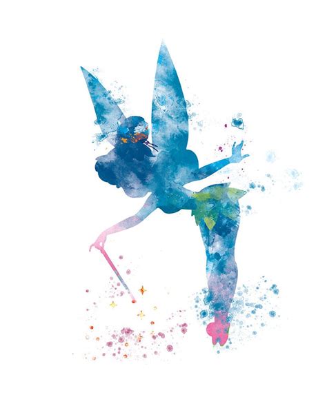 Tinkerbell Print Tinkerbell Poster T Watercolor Art Print
