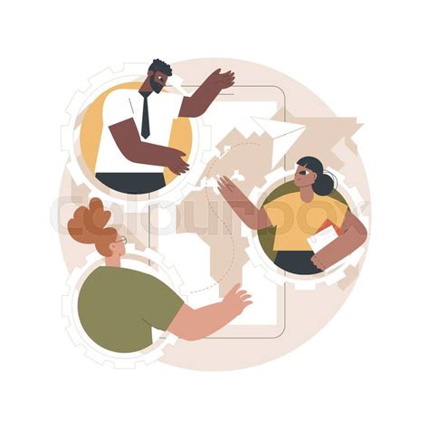 Mobile Collaboration Abstract Concept Vector Illustration C Colourbox