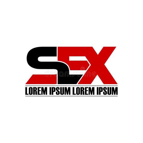 Letter Sex Simple Monogram Logo Icon Design Stock Vector