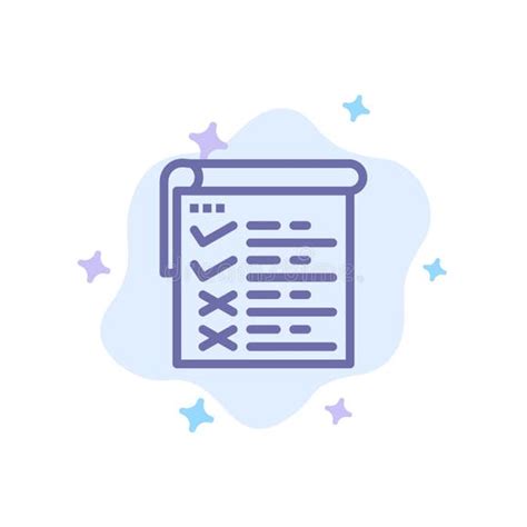 Checklist Testing Report Qa Blue Icon On Abstract Cloud Background