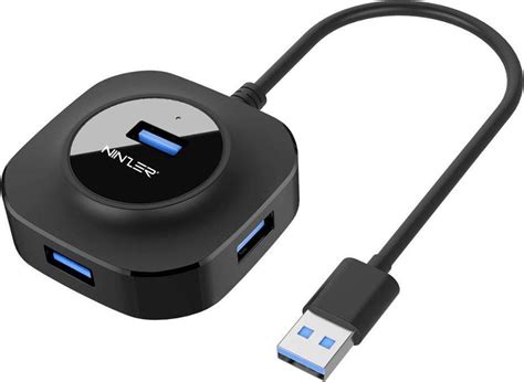 Ninzer USB Mini HUB Met USB Aansluitingen Zwart Bol Com