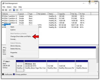 How To Change The Drive Letter In Windows Tech Junkie