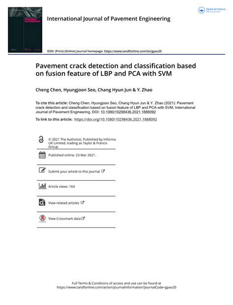 Pdf Pavement Crack Detection And Classification Based On Fusion