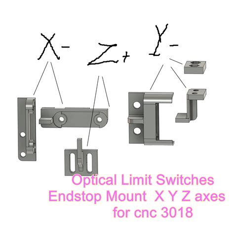 Stl File Optical Limit Switches Endstop Mount X Y Z Axes For Cnc 3018 3024 3040 2410 Max Alu