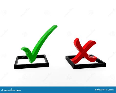 correct and incorrect mark symbol stock illustration illustration of design icon 44832194