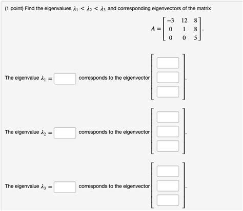 Solved Point Find The Eigenvalues I