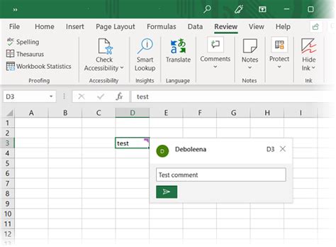 Adding A Comment To A Cell Componentone Excel For Net