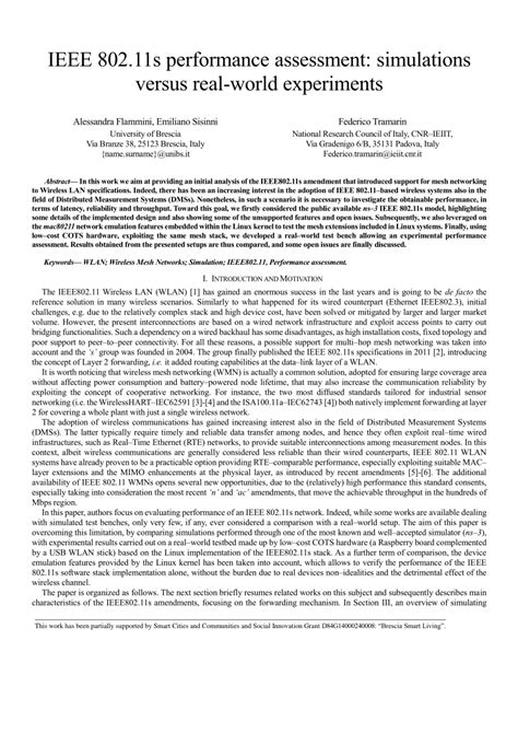 PDF IEEE S Performance Assessment From Simulations To Real World Experiments