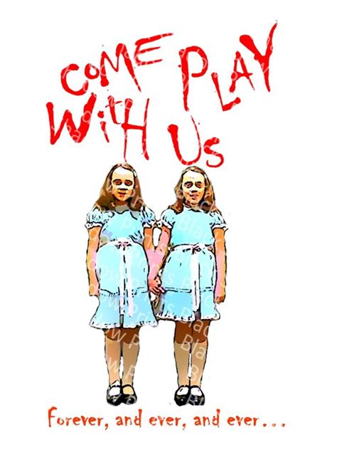 Horror Birthday Card The Shining Twins Come Play With Us Etsy