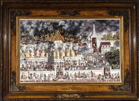 ชื่อผลงาน จิตรกรรมประกอบโคลงพระราชพงศาวดาร