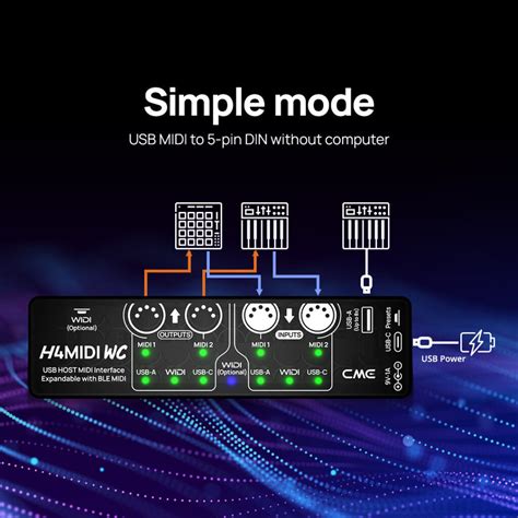 Cme H4midi Wc Advanced Usb Host Midi Interface